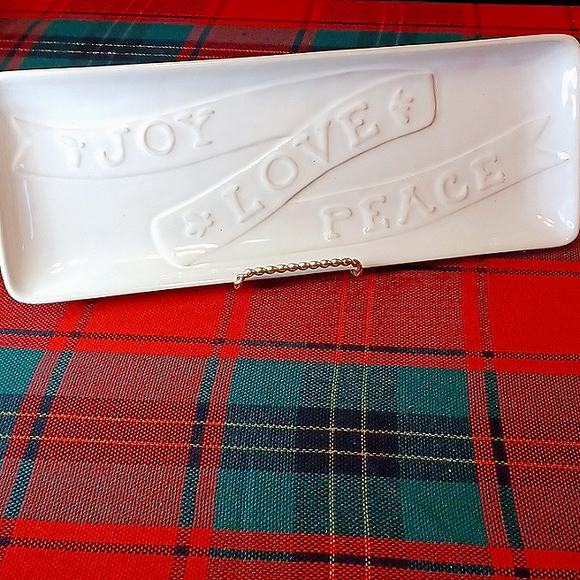 Pottery Barn | Holiday | Pottery Barn Rectangle Display Plate Joy Love ...